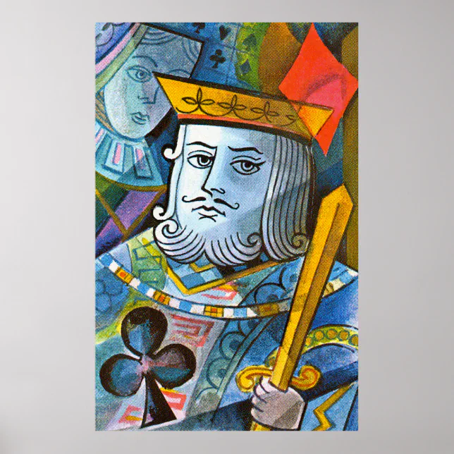 King Holding Sword stock illustration Poster | Zazzle