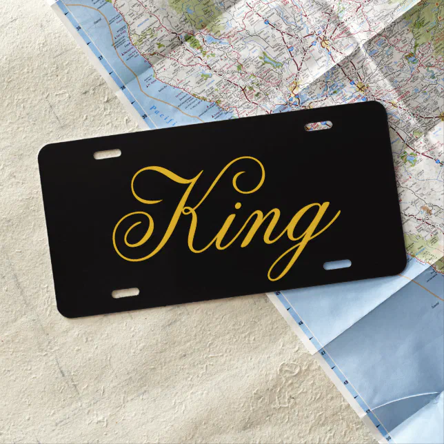 King License Plate | Zazzle