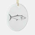 King Mackerel Line Art Ceramic Ornament | Zazzle