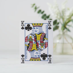 King Of Clovers (Clubs) Postcard | Zazzle