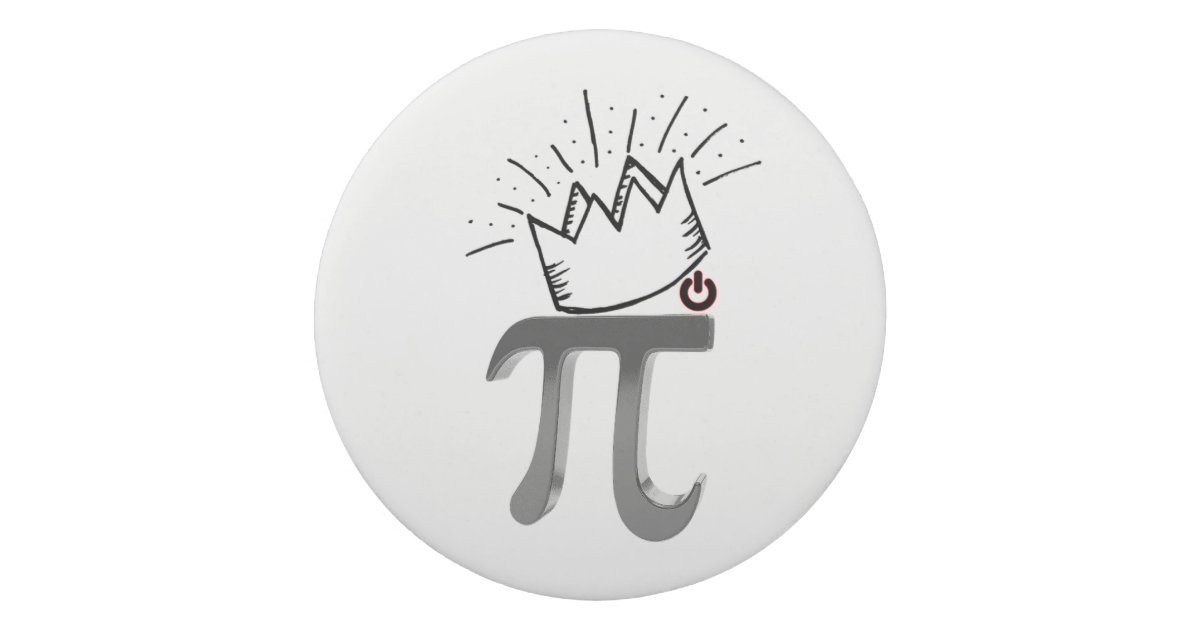 King Of Maths Crown Mathematics 14 Happy march Pi Eraser | Zazzle