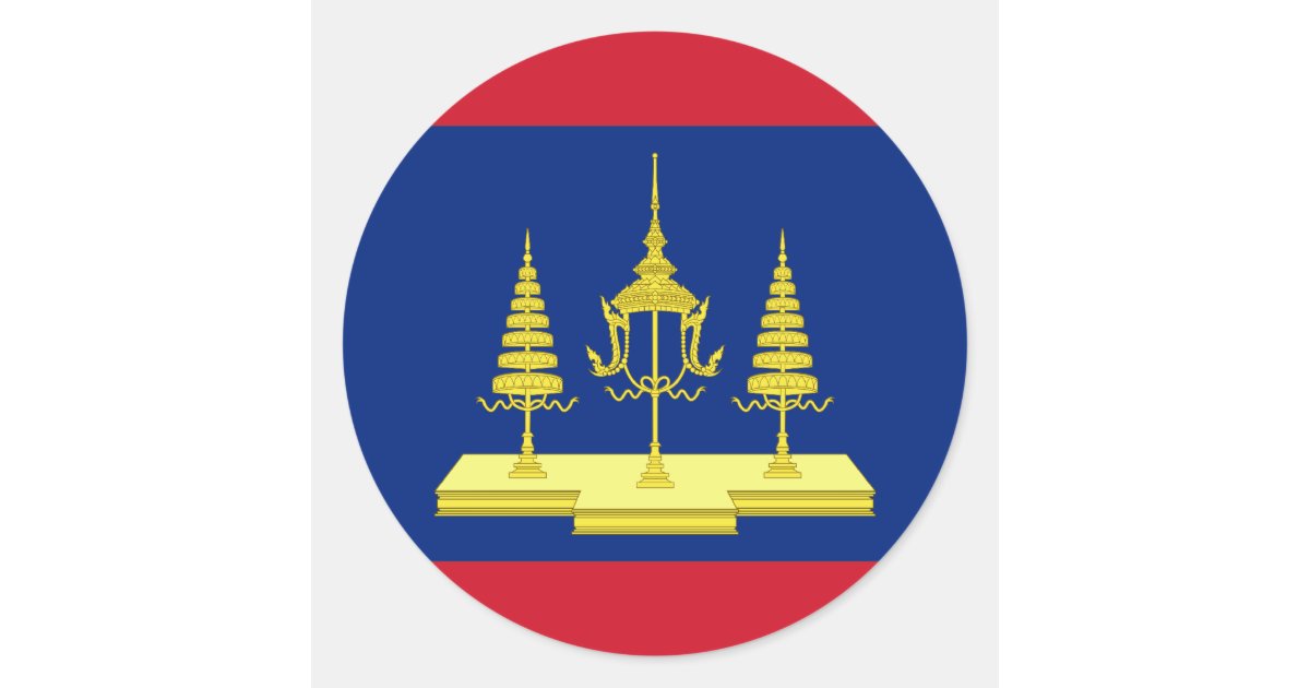King Of Siam, Thailand flag Classic Round Sticker | Zazzle