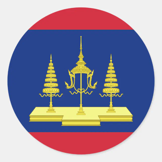 King Of Siam, Thailand flag Classic Round Sticker | Zazzle