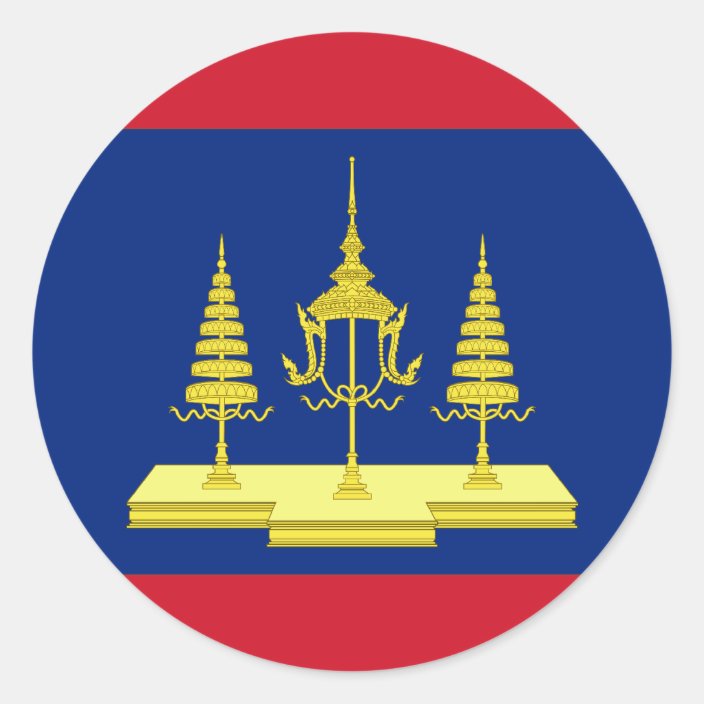 King Of Siam, Thailand flag Classic Round Sticker | Zazzle.com