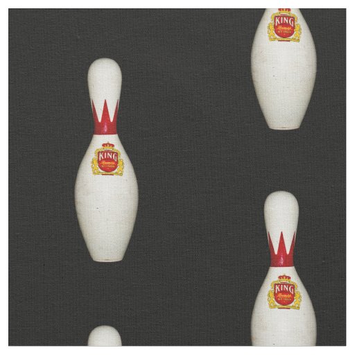 King Pin Bowling Pin Fabric | Zazzle.com