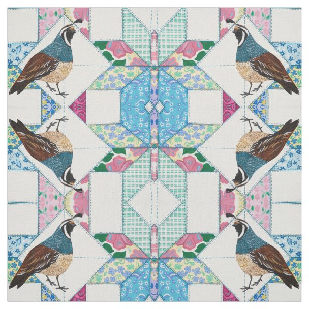 King Quail Fabric | Zazzle