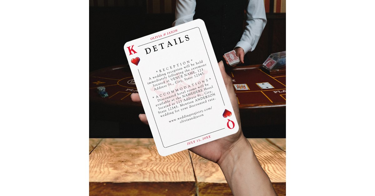 King & Queen of Hearts Playing Card Details | Zazzle