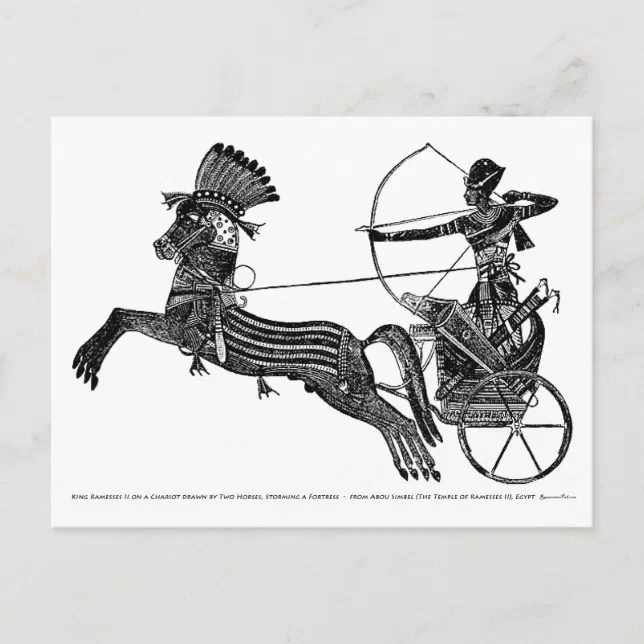 King Ramesses II Vintage Egyptian Art Card! Postcard | Zazzle