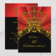 King Regal Red Queen Gold Royal Birthday Party Invitation | Zazzle
