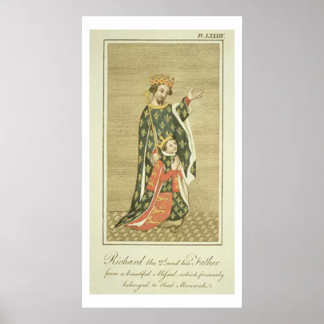 King Richard II (1367-1400) with his father Edward Poster | Zazzle