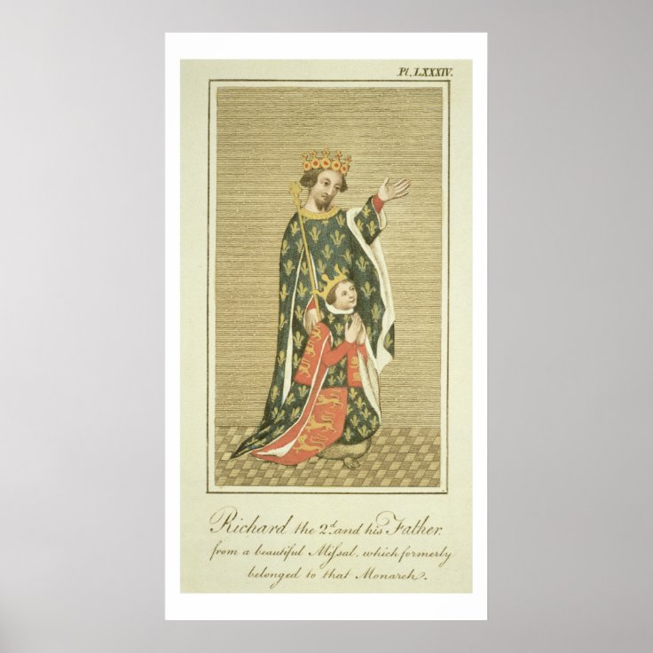 King Richard II (1367-1400) with his father Edward Poster | Zazzle