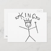 King Stick Figure Postcard | Zazzle