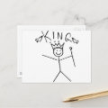 King Stick Figure Postcard | Zazzle