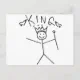 King Stick Figure Postcard | Zazzle