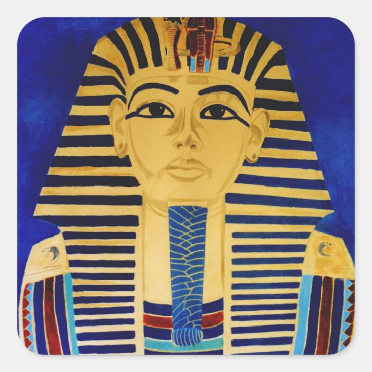 King Tut Tutankhamun art sticker | Zazzle