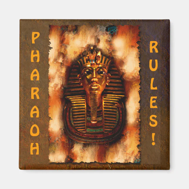 King TUTANKHAMEN Pharaoh Rules Egyptian Art Magnet | Zazzle