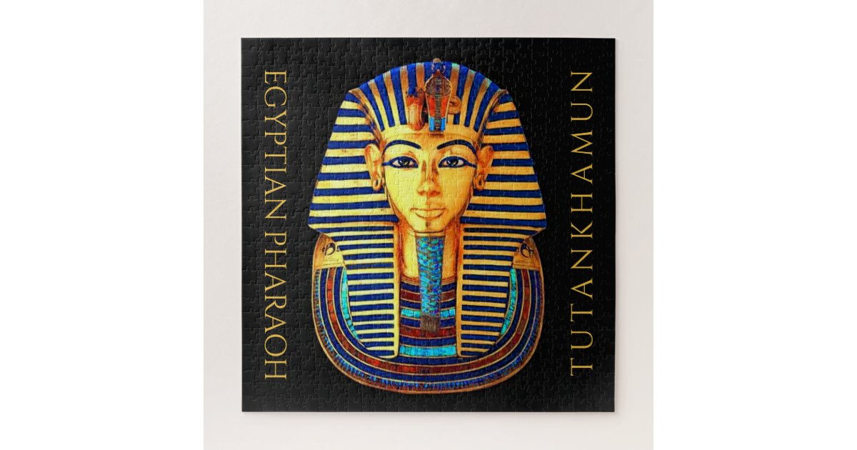 King Tutankhamun Ancient Egyptian Pharaoh Calming Jigsaw Puzzle | Zazzle