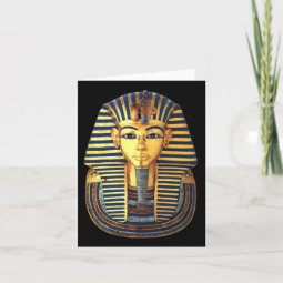 King Tutankhamun, Gold Mask, Egyptian Pharaoh Card | Zazzle