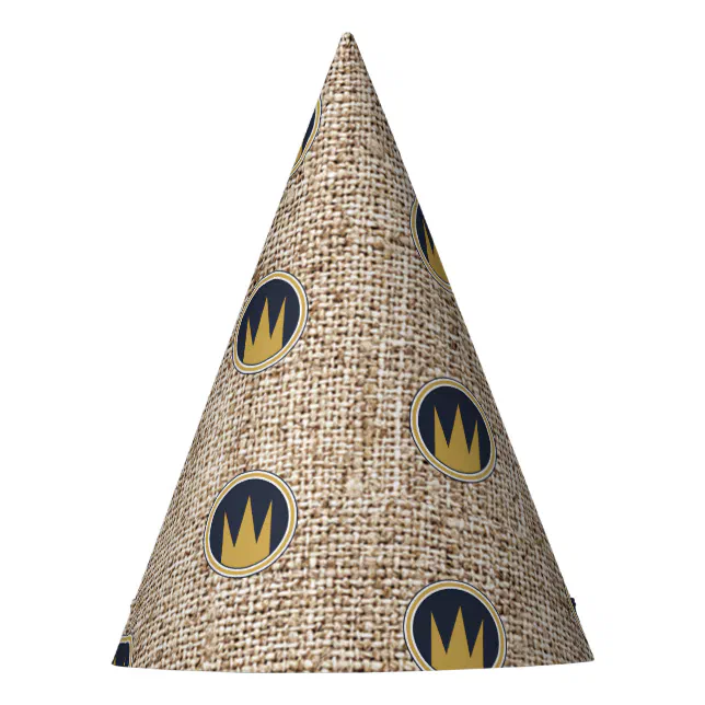 King Wild Thing Gold Crown Burlap Birthday Party Party Hat | Zazzle