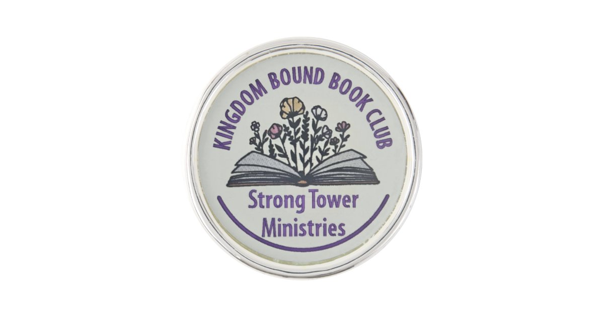 KINGDOM BOUND BOOK CLUB LOGO PLANET JILL ROUND LAPEL PIN | Zazzle