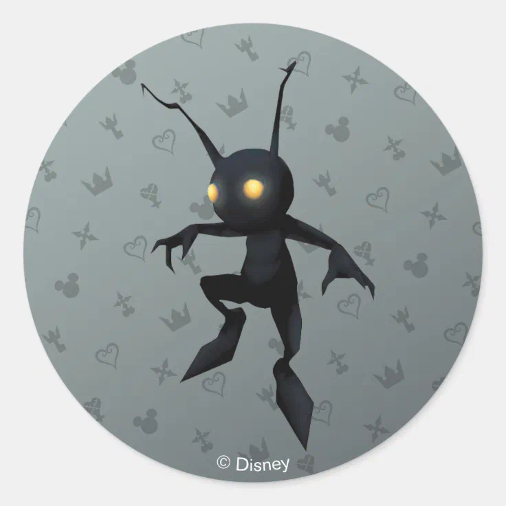 Kingdom Hearts | Heartless Shadow Classic Round Sticker | Zazzle