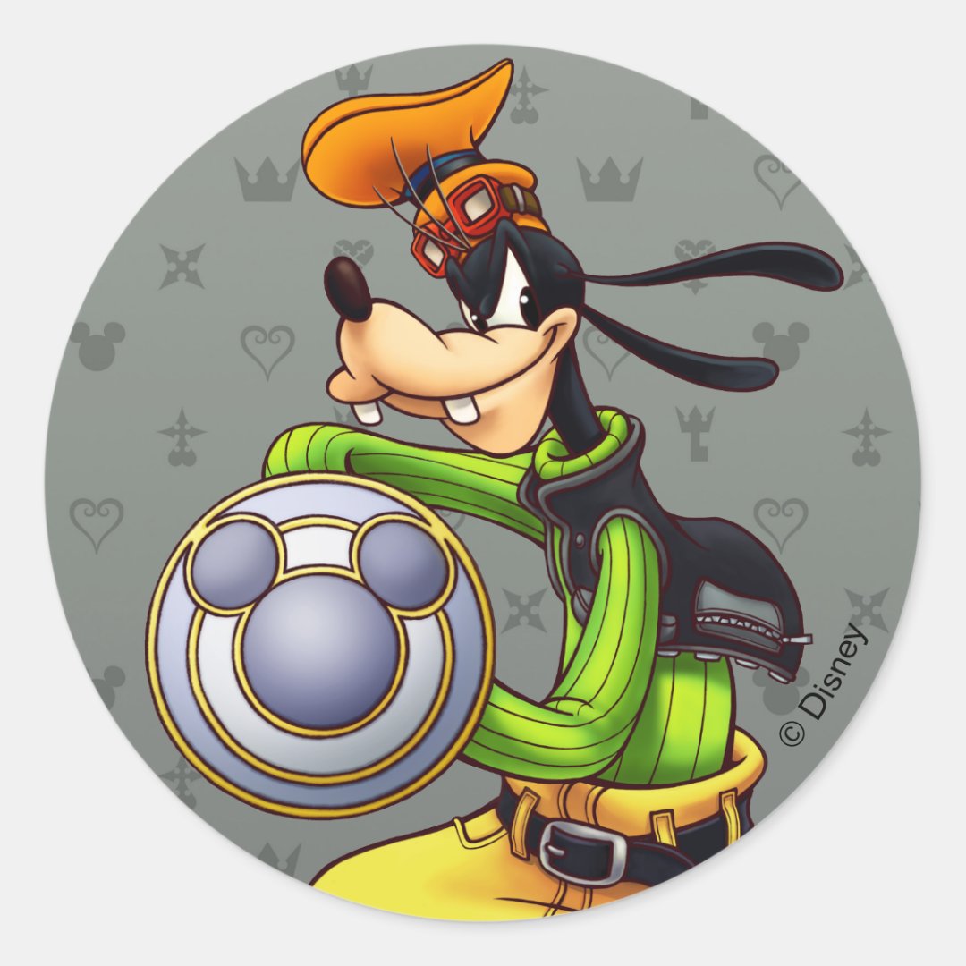 Kingdom Hearts | Royal Knight Captain Goofy Classic Round Sticker | Zazzle