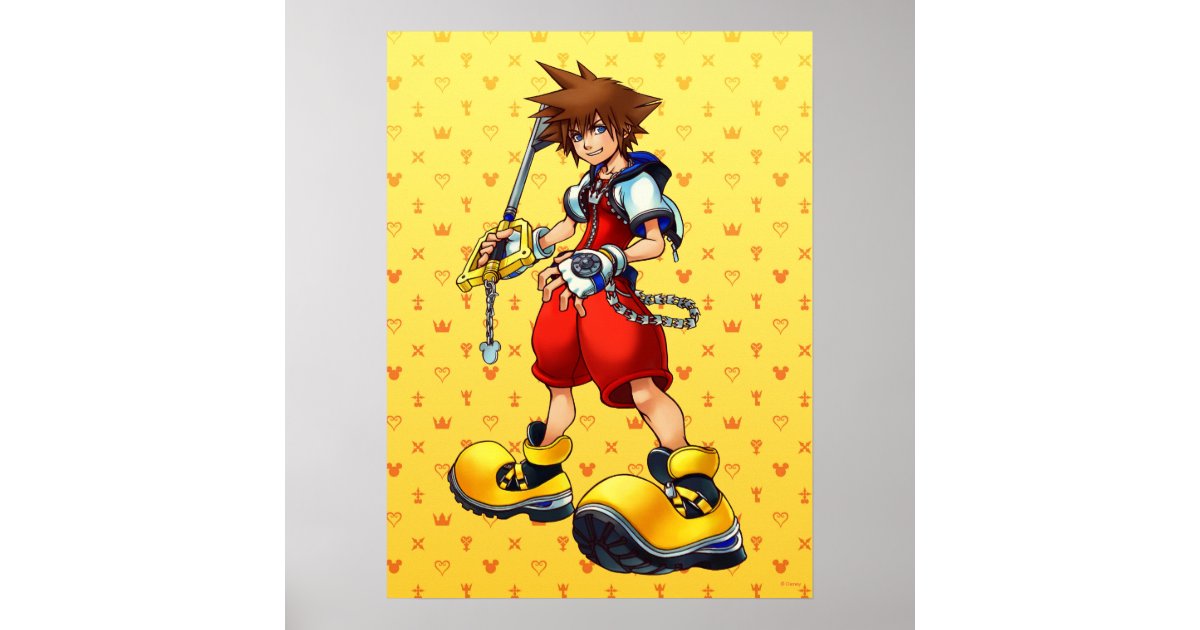 Kingdom Hearts | Sora Character Illustration Poster | Zazzle