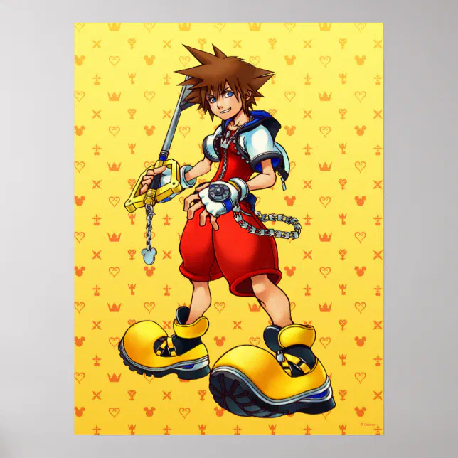 Kingdom Hearts | Sora Character Illustration Poster | Zazzle