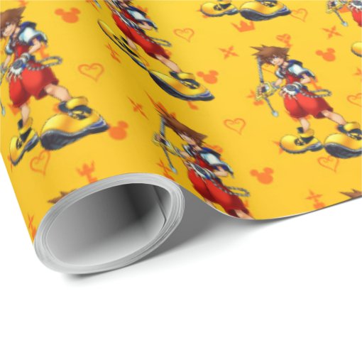 Kingdom Hearts | Sora Character Illustration Wrapping Paper | Zazzle