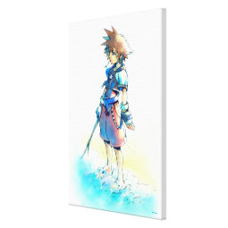 Kingdom Hearts | Sora On Beach Watercolor Canvas Print | Zazzle