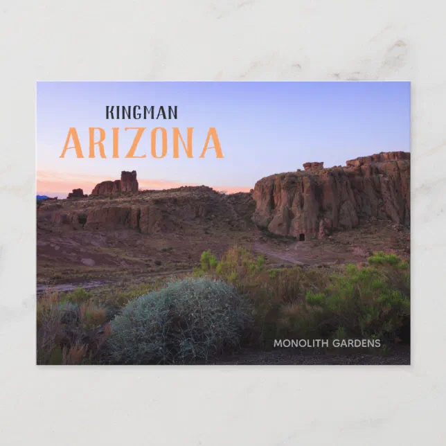 Kingman Arizona Monolith Gardens Postcard | Zazzle