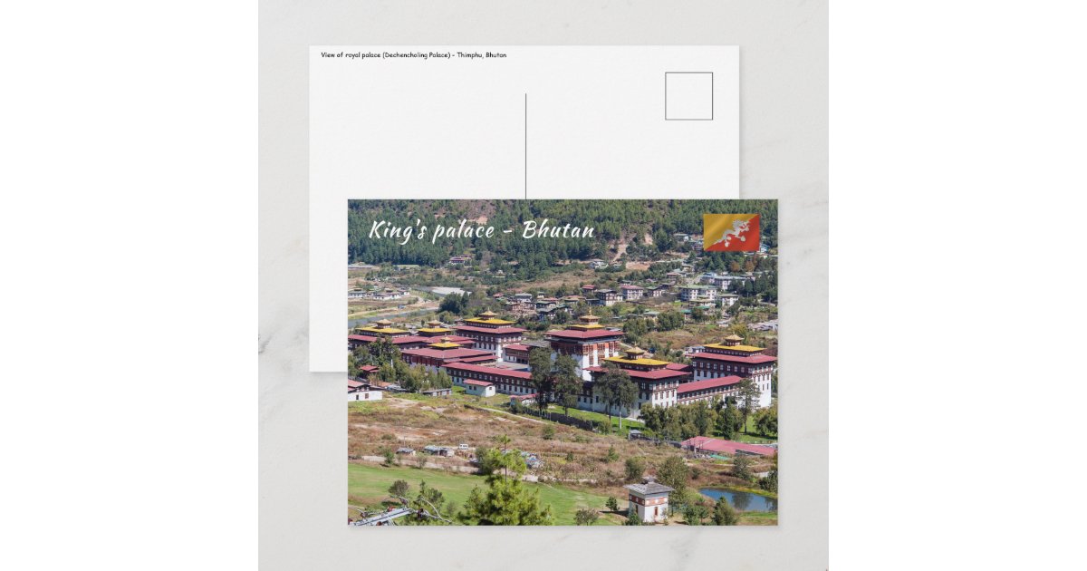 King's palace in Thimphu - Bhutan Postcard | Zazzle
