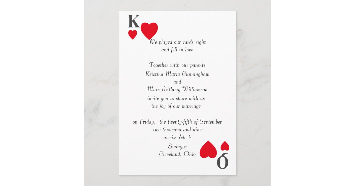 Kings & Queens Wedding Invitation | Zazzle.com