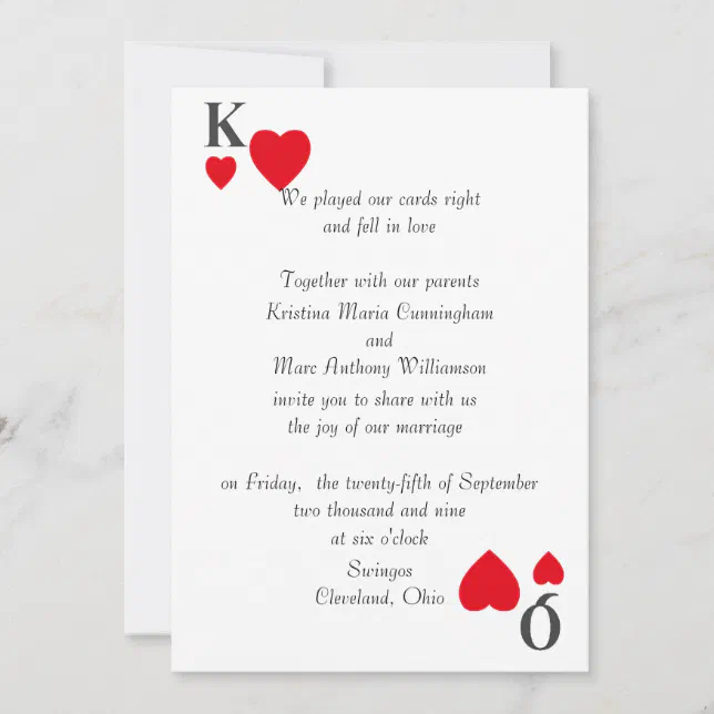 Kings & Queens Wedding Invitation | Zazzle