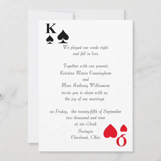 Kings & Queens Wedding Invitation (3) | Zazzle