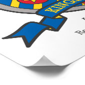 Kingsley name meaning kids knights shield poster | Zazzle