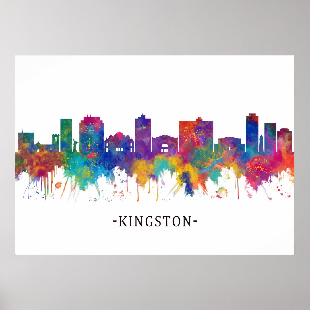 Kingston Jamaica Skyline Poster | Zazzle