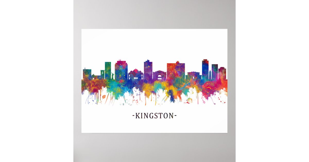 Kingston Jamaica Skyline Poster | Zazzle