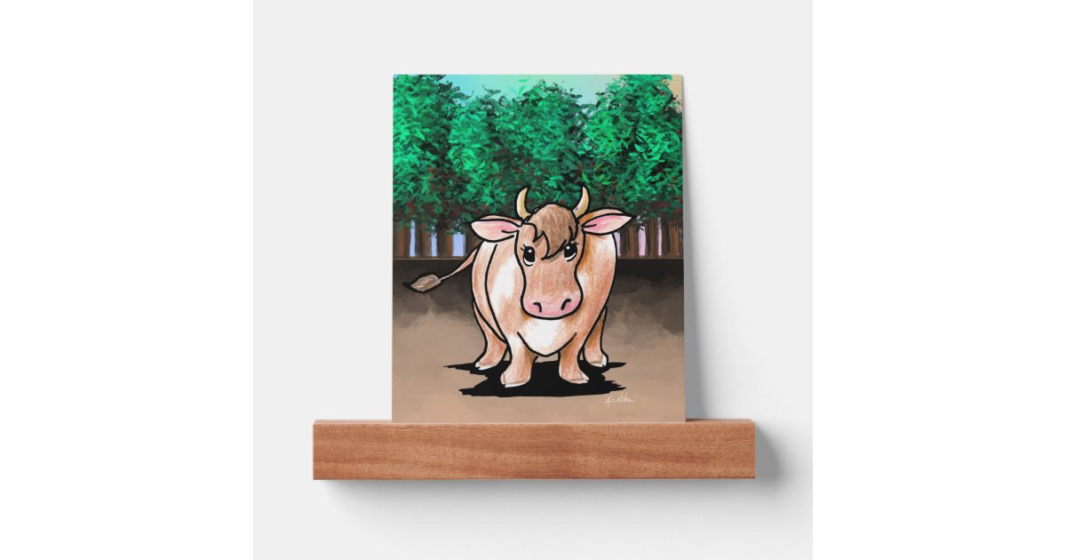 KiniArt Cow Print Picture Ledge | Zazzle