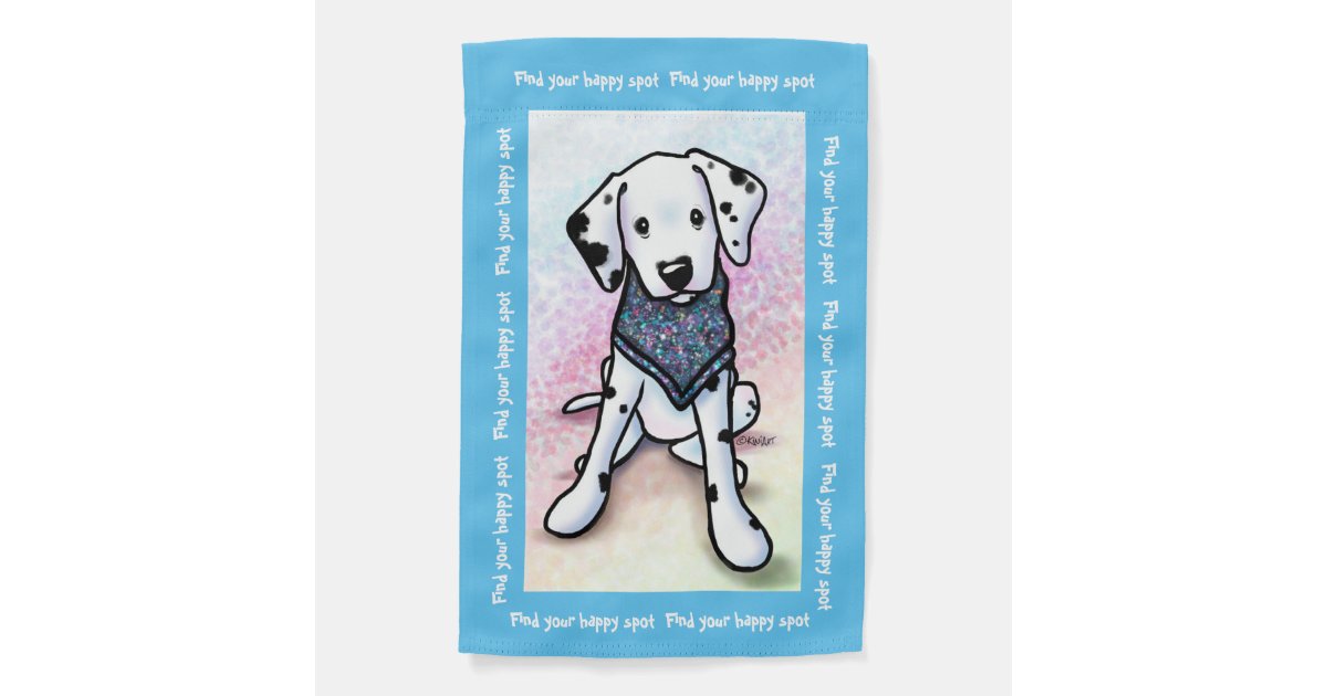 KiniArt Dalmatian Garden Flag | Zazzle