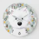 KiniArt Fluffy Westie Impressions Large Clock | Zazzle