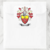 Kirk Family Crest Coat of Arms Square Sticker | Zazzle