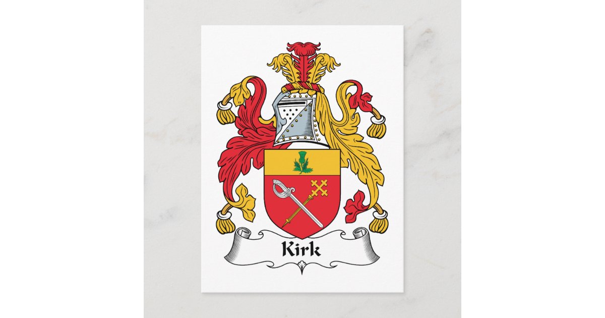 Kirk Family Crest Postcard | Zazzle