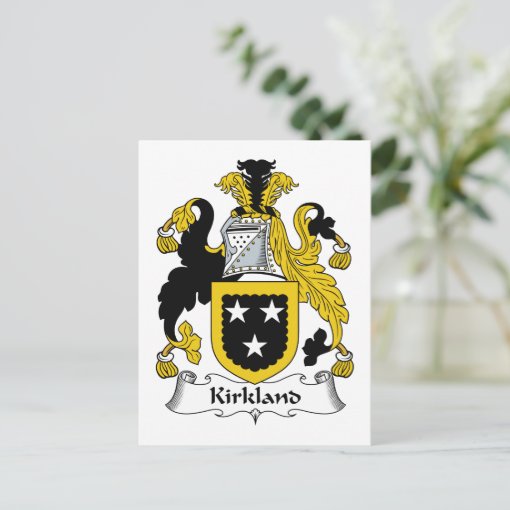 Kirkland Family Crest Postcard | Zazzle