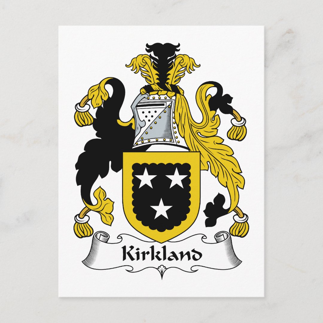 Kirkland Family Crest Postcard | Zazzle
