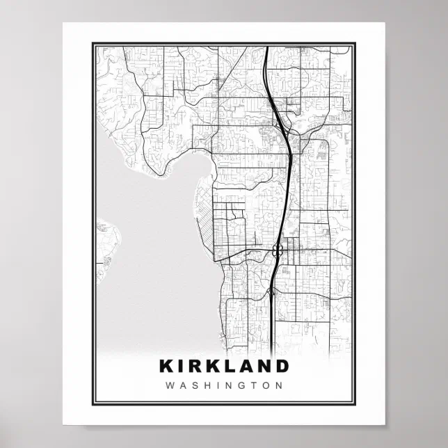 Kirkland Map Poster | Zazzle