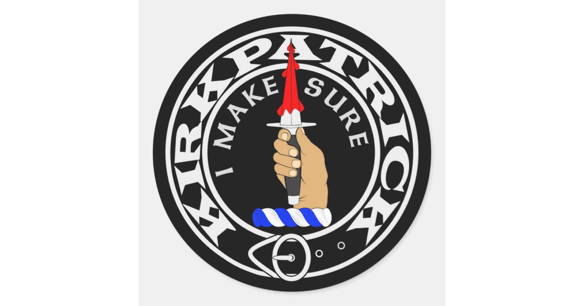 Kirkpatrick crest sticker | Zazzle