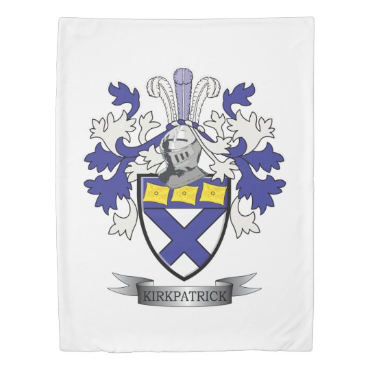 Kirkpatrick Family Crest Coat of Arms Duvet Cover | Zazzle.com