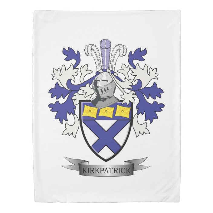 Kirkpatrick Family Crest Coat of Arms Duvet Cover | Zazzle.com