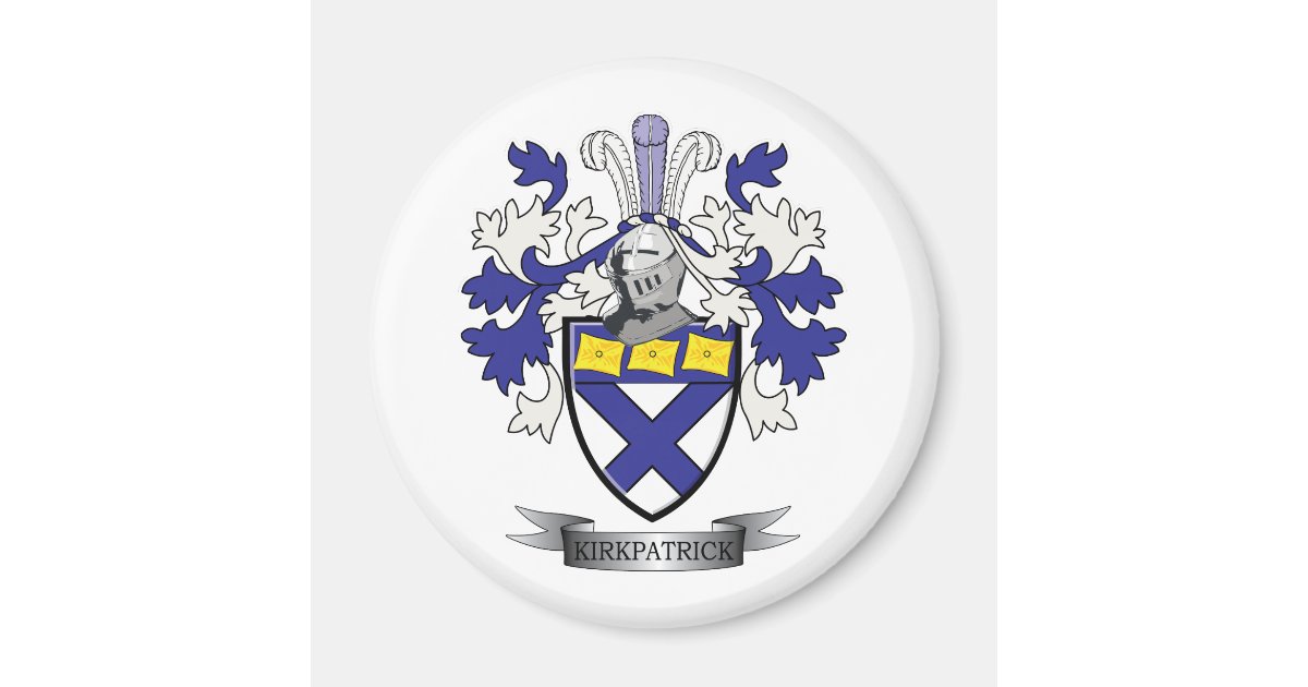 Kirkpatrick Family Crest Coat of Arms Magnet | Zazzle